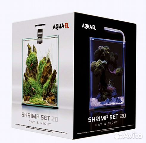 Aквариум aquael shrimp SET DAY&night 20 (19л) белы