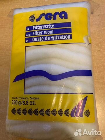 Для аквариума Фильтрующая вата Sera 250 г