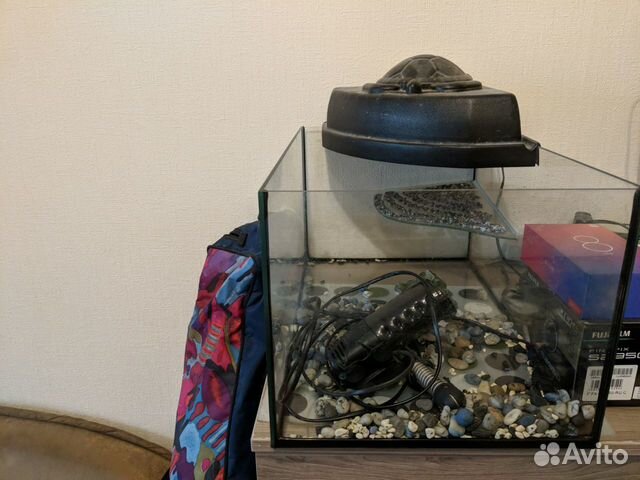 Аквариум для черепах 42 литра с лампой